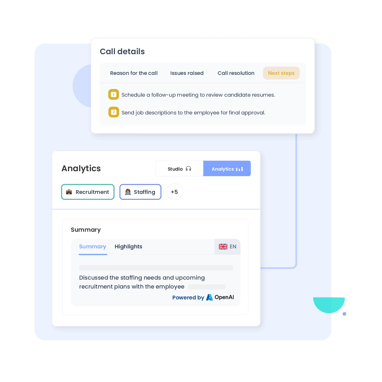Call Summary: Transcript & Details to sum up a call with AI