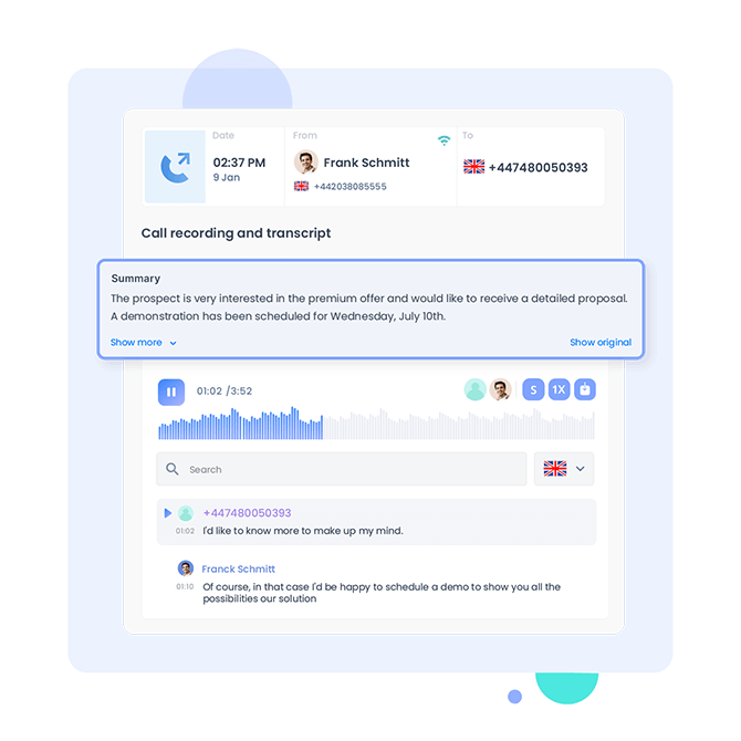 Best Phone Call Summary Generator After Call with AI | Ringover