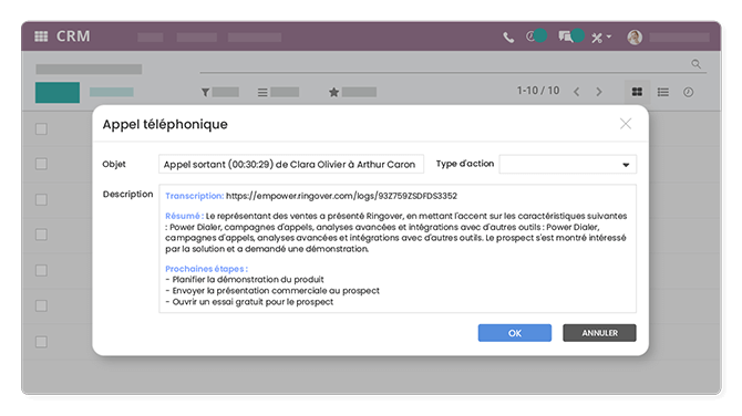 IA conversationnelle pour Odoo